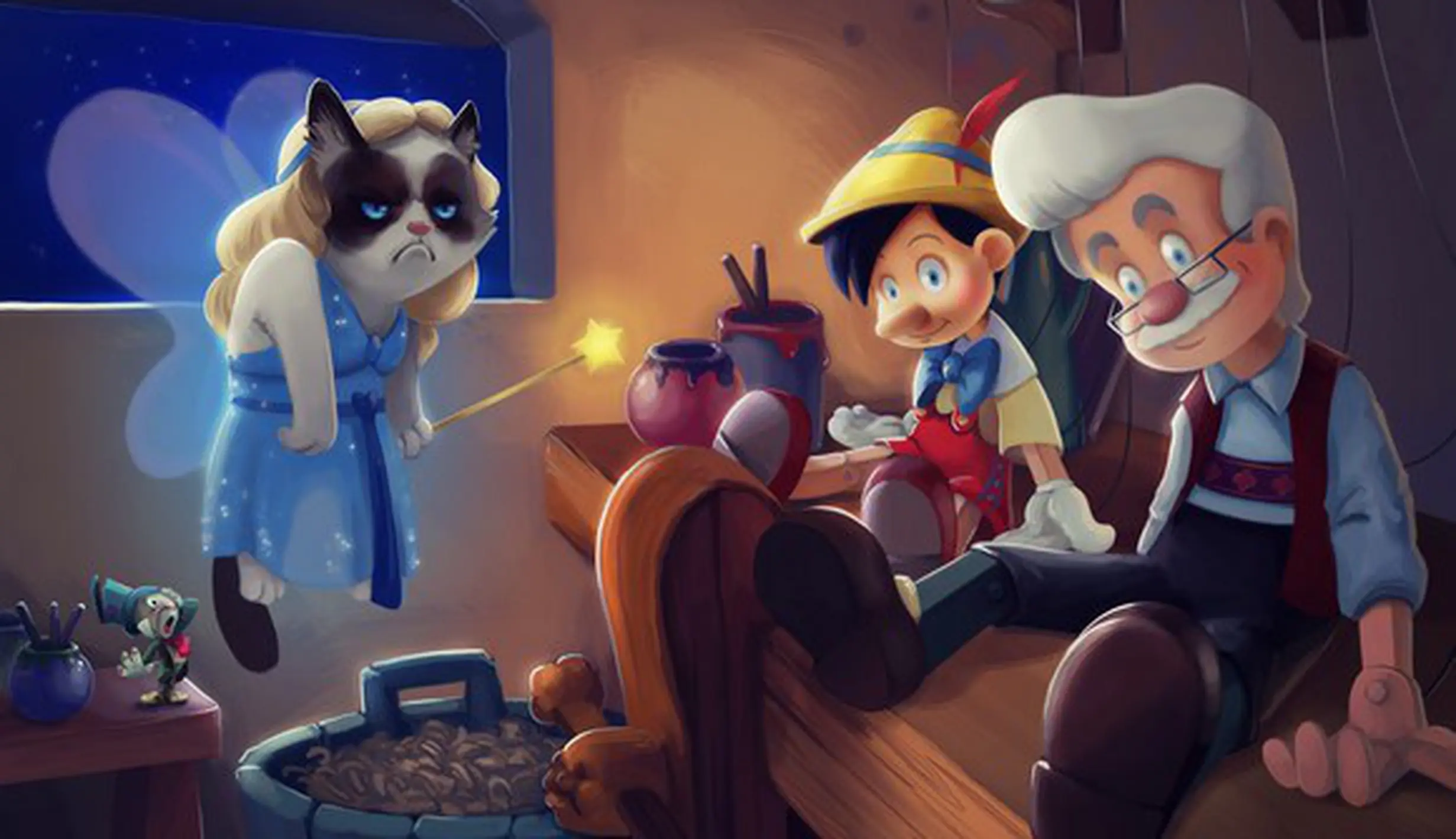 Begini Jadinya Kalau Grumpy Cat Jadi Princess-Princess Disney - Photo ...