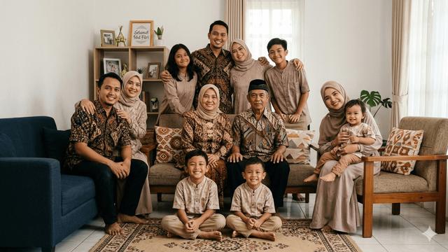 9 Ide Pose Foto Keluarga Saat Lebaran, Tampil Kompak dan Estetik