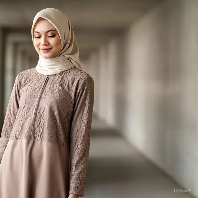 7 Inspirasi Model Gamis Brokat Busui Paling Nyaman di 2025 - Hot ...