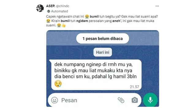 8 Curhatan Netizen saat Ngidam Ini Random Banget, Bikin Geleng Kepala - Hot Liputan6.com