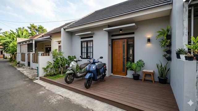 9 Inspirasi Teras Rumah Jadi Garasi Motor Estetik Tanpa Tambah Lahan ...