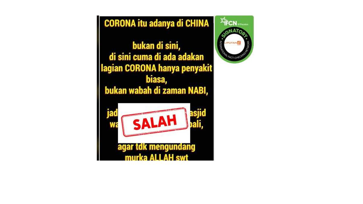 Cek Fakta: Tidak Benar Covid-19 Hanya Ada di China