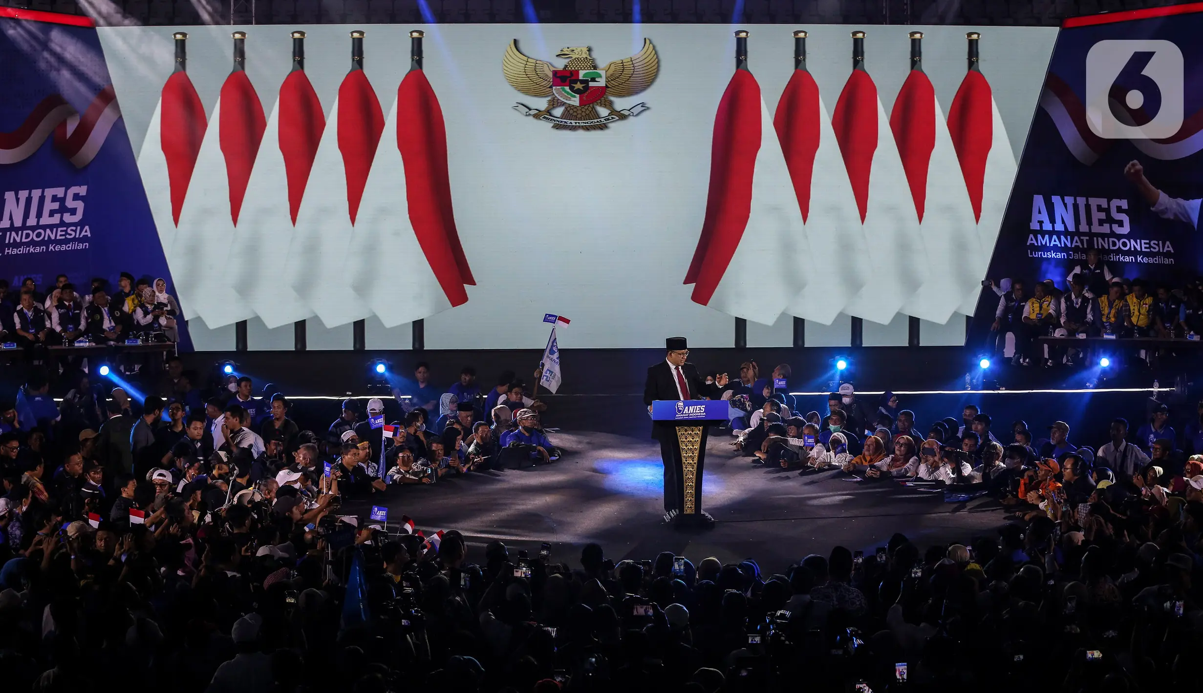 Momen Anies Baswedan Berpidato di Depan Pendukung dan Partai Politik ...