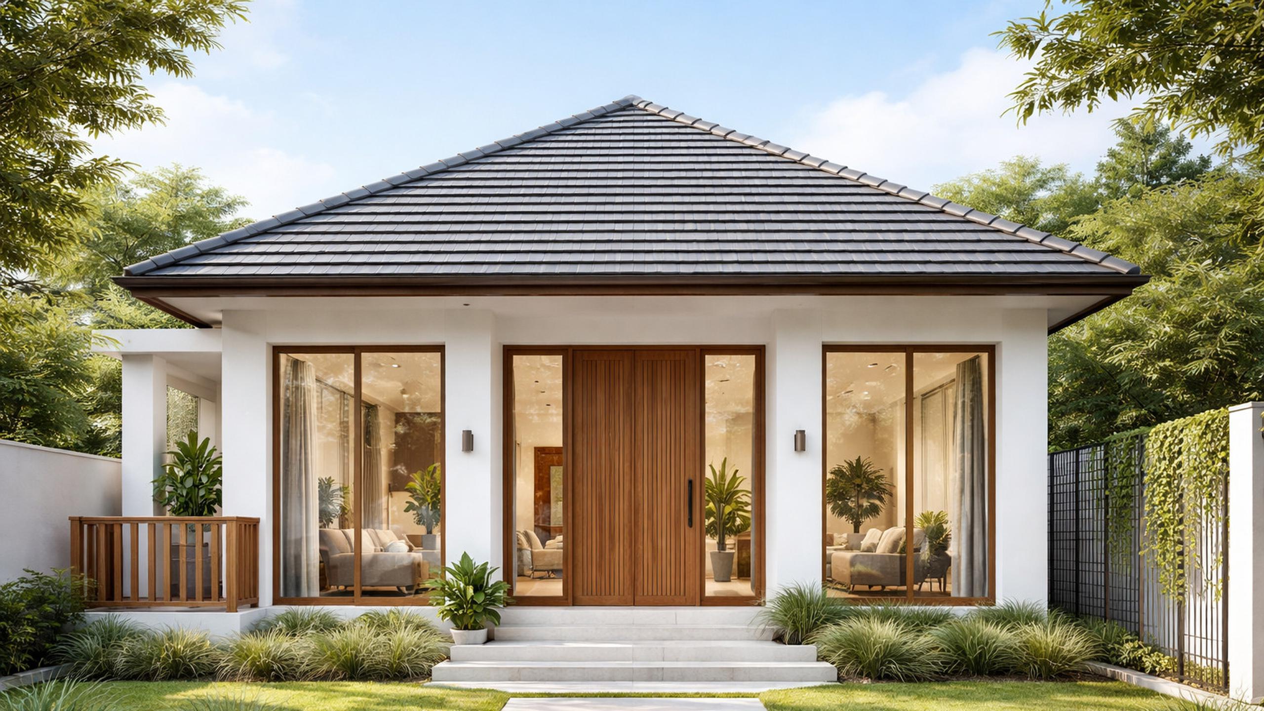 7 Inspirasi Rumah Minimalis Atap Limasan Modern Tampak Depan: Estetik ...