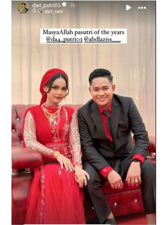 8 Potret Putri Isnari di Pernikahan Kakak Ipar, Memukau Pakai Busana Merah - Hot Liputan6.com