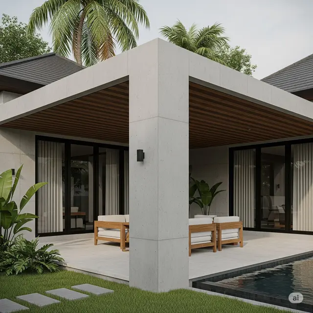 10 Inspirasi Model Tiang Teras Segi Empat Estetik, Bikin Rumah ...