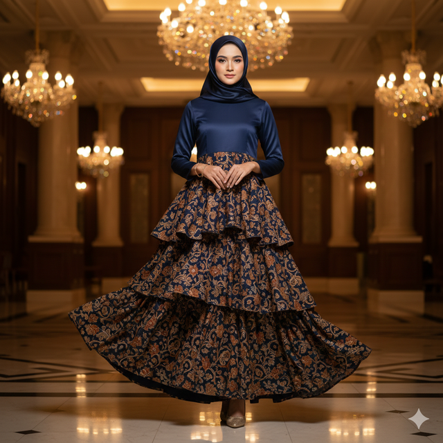 7 Model Gamis Batik Formal, Elegan dan Anggun untuk Acara Resmi Maupun ...