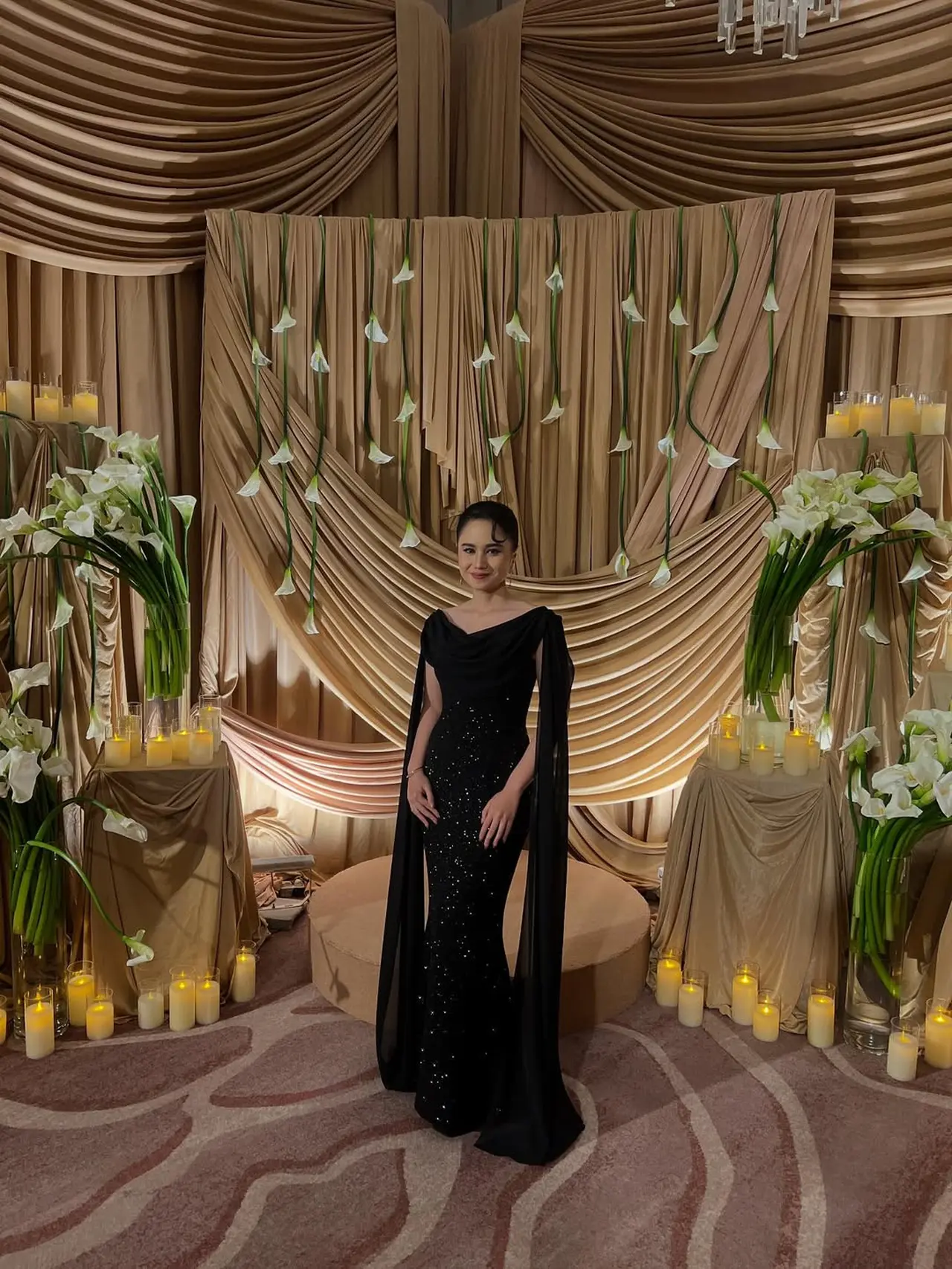 8 Gaya Elegan Seleb Berbalut Gaun Hitam di Resepsi Pernikahan Al Ghazali dan Alyssa Daguise ...