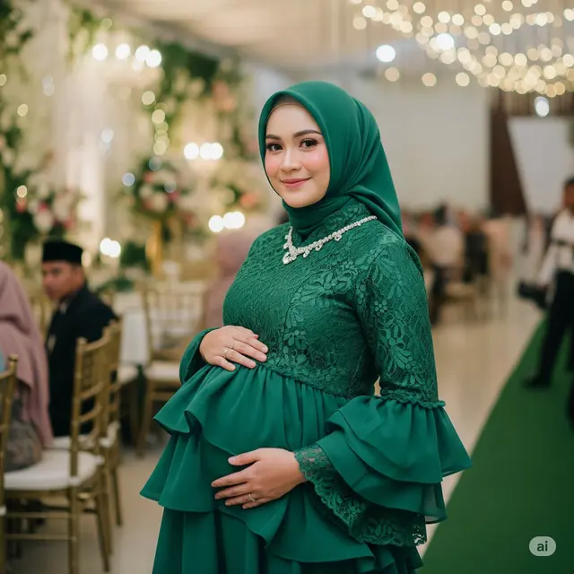 10 Rekomendasi Outfit Kondangan Gamis Ibu Hamil 2025, Tampil Elegan dan ...