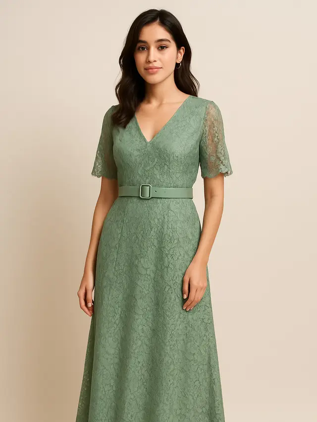 7 Model Long Dress Brokat Non Hijab, Sederhana namun Elegan - Hot ...