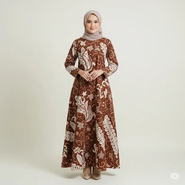 15 Model Gamis Batik Elegan dan Mewah untuk Tampil Menawan di 2025 ...