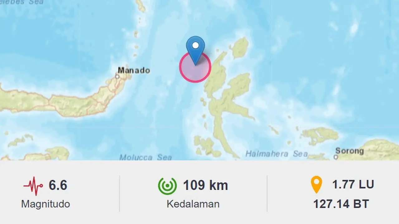 Gempa Magnitudo 6,6 Guncang Halmahera Barat Malut, Terasa Sampai Manado - Regional Liputan6.com