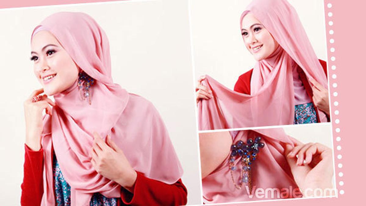 Tutorial Jilbab Simpel Nan Anggun - Beauty Fimela.com