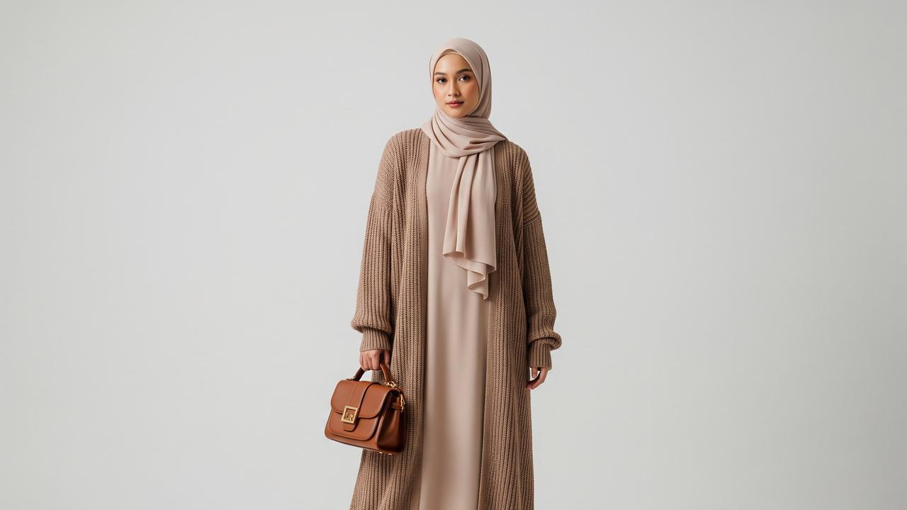 8 Model Abaya Kombinasi Rajut Simpel, Sentuhan Unik untuk Gaya Modest ...