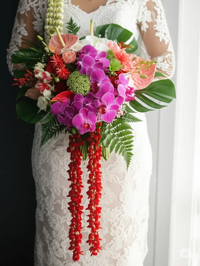 10 Inspirasi Buket Bunga Pengantin Bernuansa Tropis, Segar dan Eksotis ...