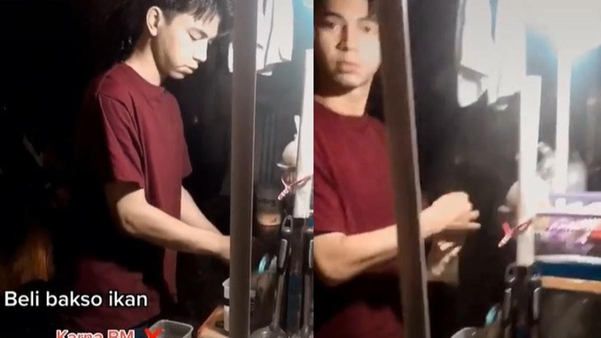 Viral Video Tukang Bakso Ganteng Mirip Rafi Ahmad, Bikin Pembeli Salting