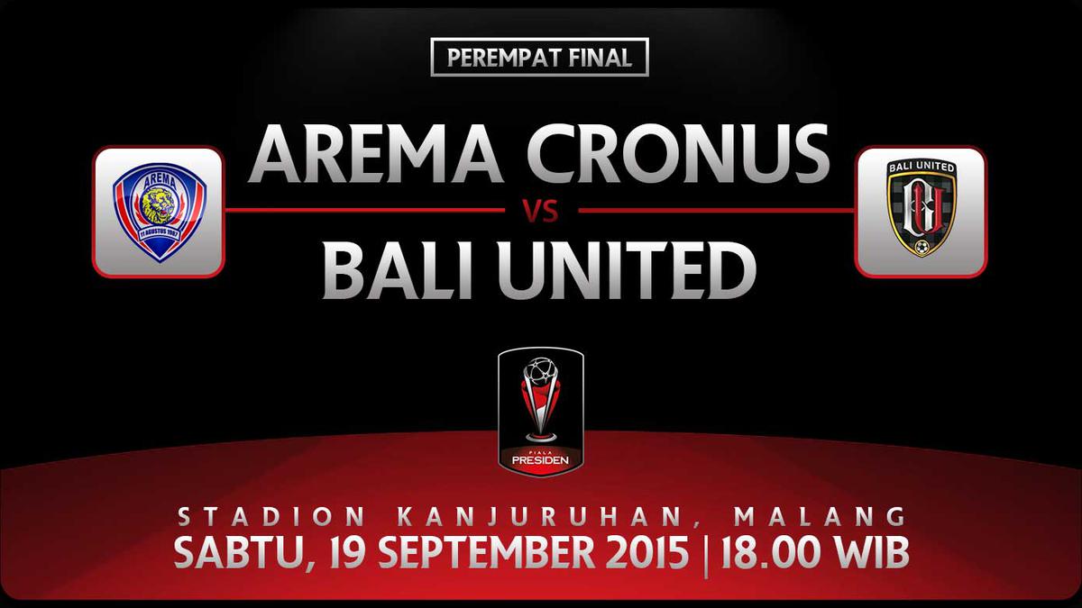 Susunan Pemain Arema Cronus vs Bali United - Bola Liputan6.com