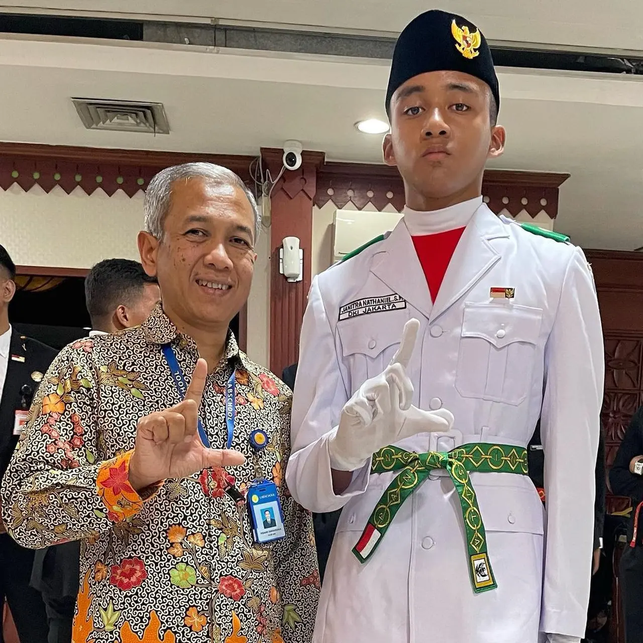 Potret Gagahnya Anak Amara dan Frans Lingua Jadi Paskibraka