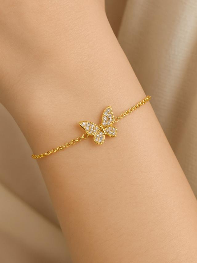 10 Model Gelang Emas Elegan 2 Gram Motif Bunga dan Kupu-kupu Tren di ...