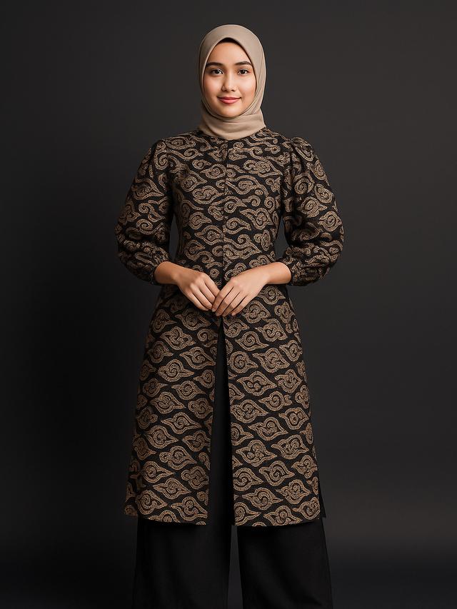 11 Model Tunik Batik Belah Samping Kanan Kiri Tren 2025, Siap Lengkapi ...