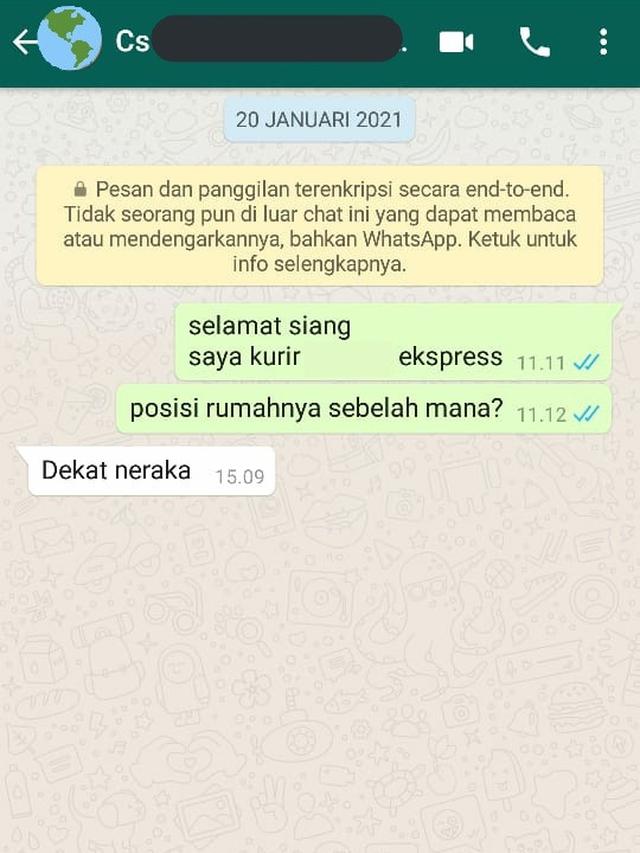 6 Chat Orang Minta 'Share Loc' Ini Bikin Geleng Kepala - Hot Liputan6.com