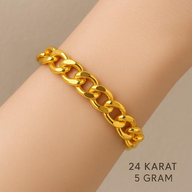 8 Model Gelang Emas Rantai 24 Karat 5 Gram yang Tren di 2025, Mewah ...