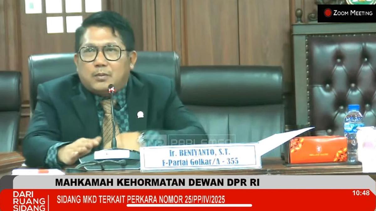 MKD Beri Sanksi Keras ke Anggota Fraksi Golkar Beniyanto karena Dugaan Penganiayaan - News ...