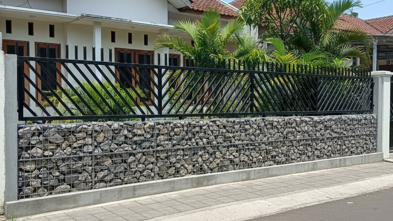 7 Model Pagar Rumah Semi Terbuka Anti Hewan Liar: Aman, Estetis, dan ...