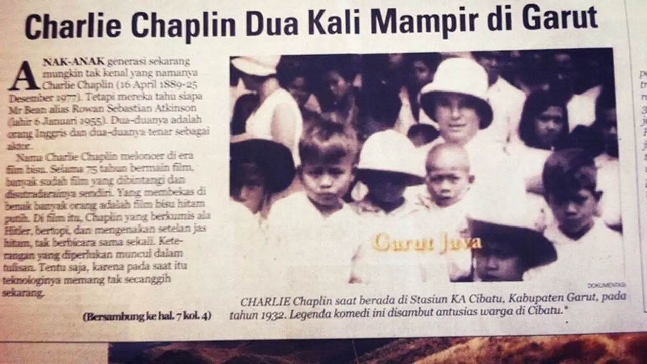 Ternyata Charlie Chaplin Pernah Mampir ke Garut Dua Kali - Citizen6 ...