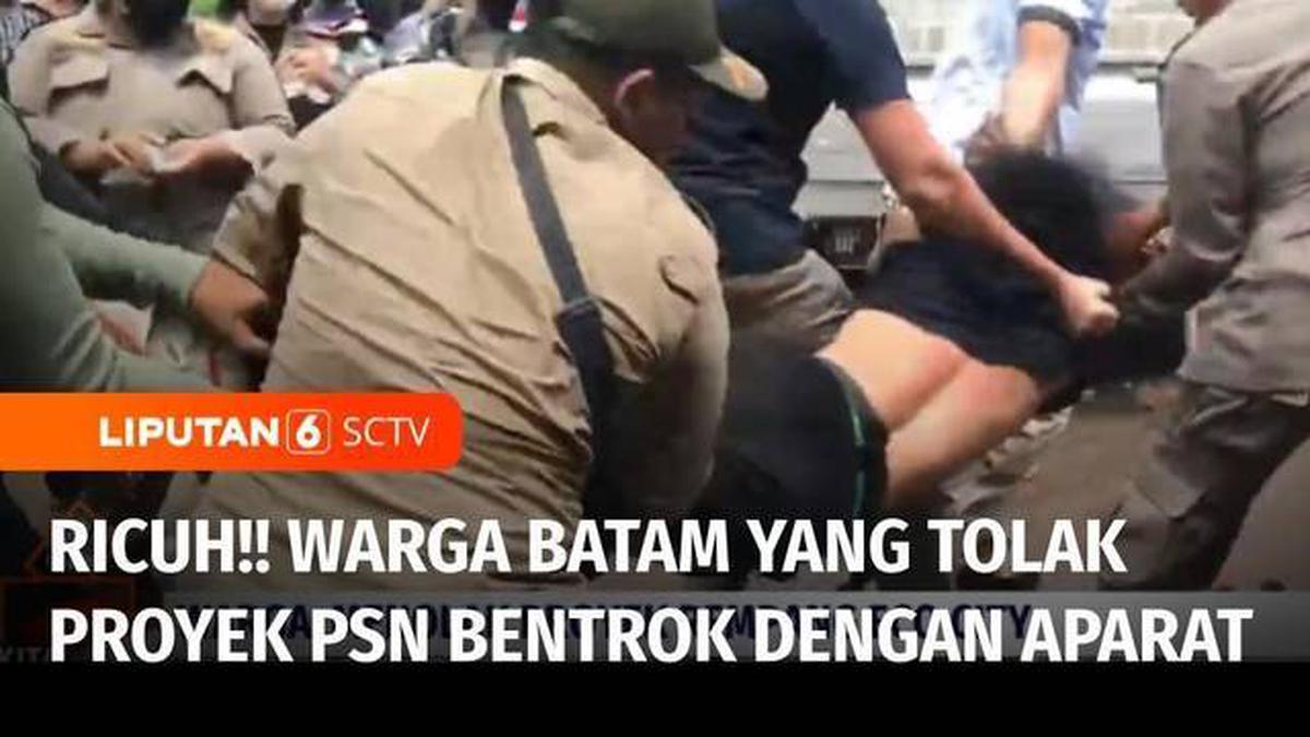 Video Ratusan Warga Batam Bentrok Dengan Polisi Karena Menolak Proyek