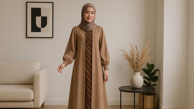 7 Model Gamis Batik Blazer Panjang yang Anggun dan Modern untuk ...