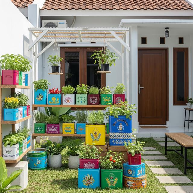 9 Desain Kebun Sayur Pakai Kaleng Biskuit Bekas, Solusi Kreatif Lahan ...