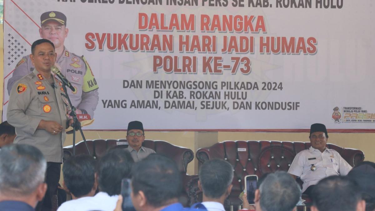Polisi Rokan Hulu Gandeng Wartawan Kampanyekan Pilkada Damai - Regional Liputan6.com