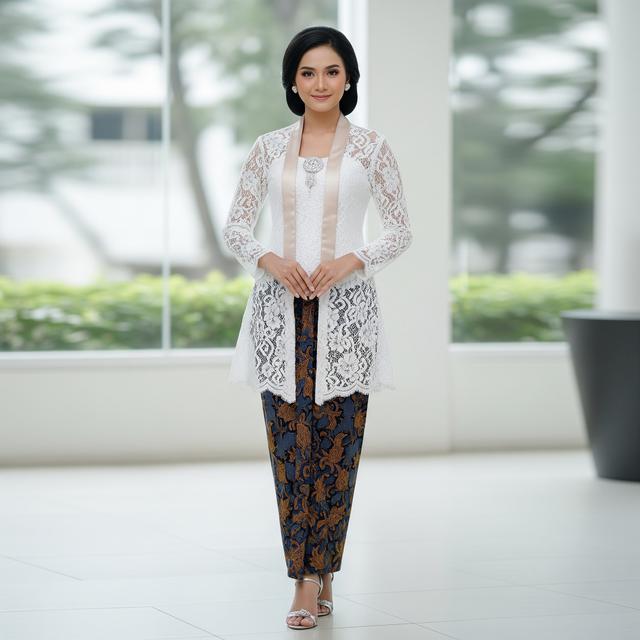 9 Model Kebaya Brokat Kombinasi Satin Modern, Tampil Elegan Setiap Acara