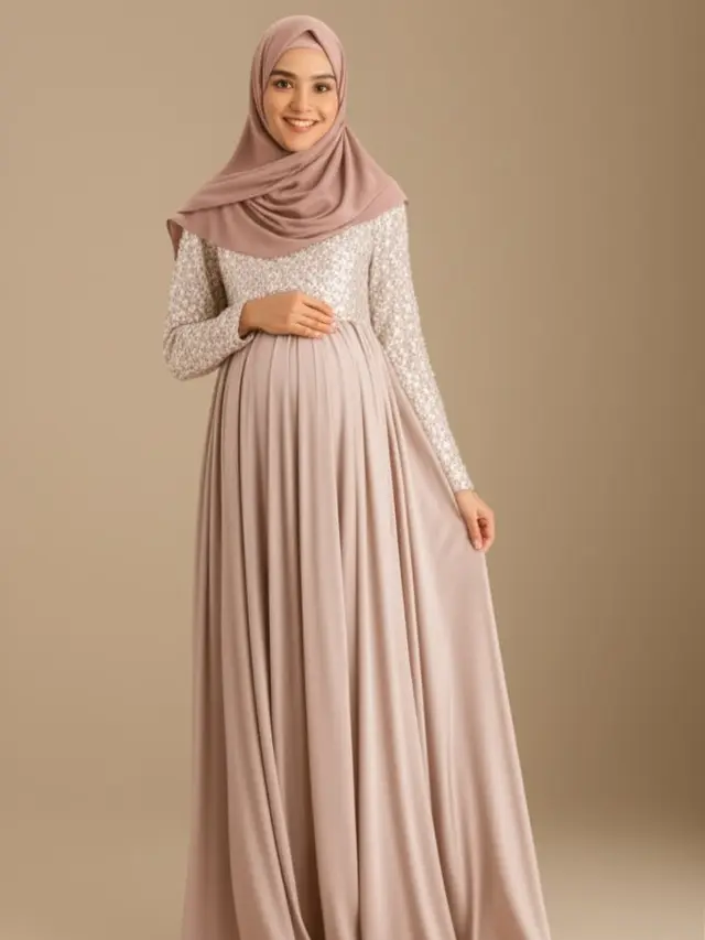 10 Rekomendasi Outfit Kondangan Gamis Ibu Hamil 2025, Tampil Elegan dan ...
