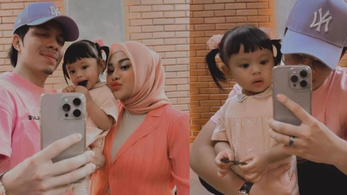 Papata dan Mama Nur bersama Ameena Datang ke Ulang Tahun Cipung, Outfit ...