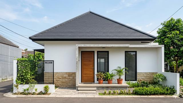7 Inspirasi Rumah Minimalis Atap Limasan Modern Tampak Depan: Estetik ...