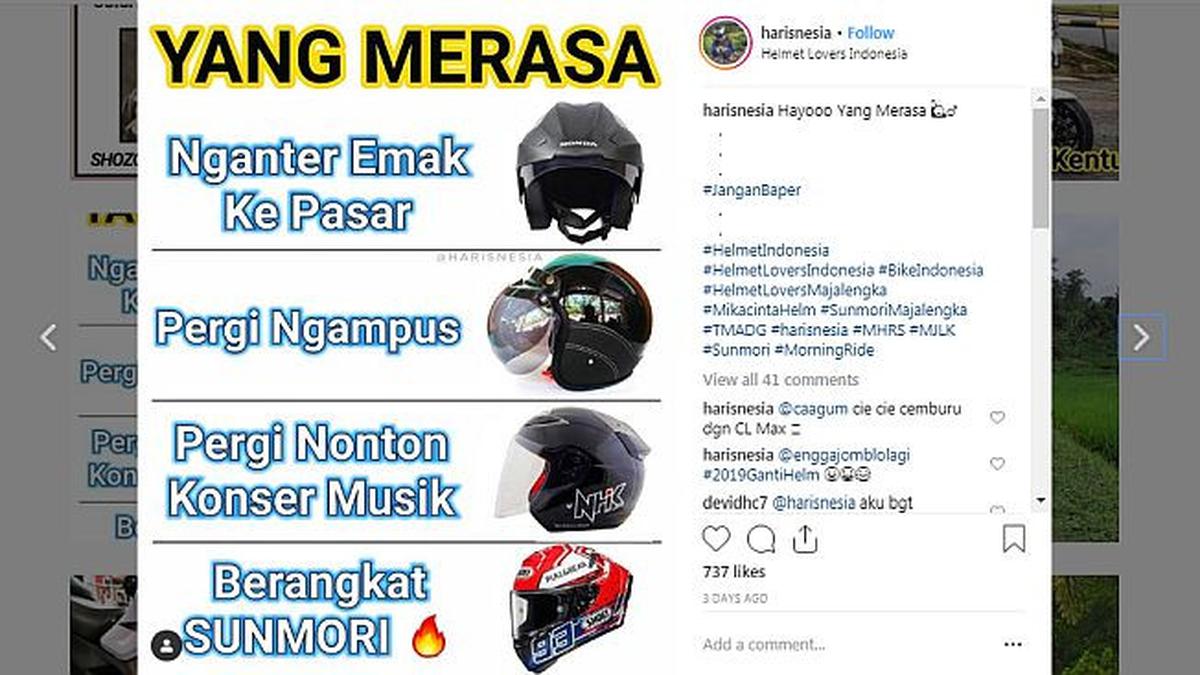 Meme Otomotif Pekan Ini: Helm Sunmori yang Paling Keren - Otomotif ...
