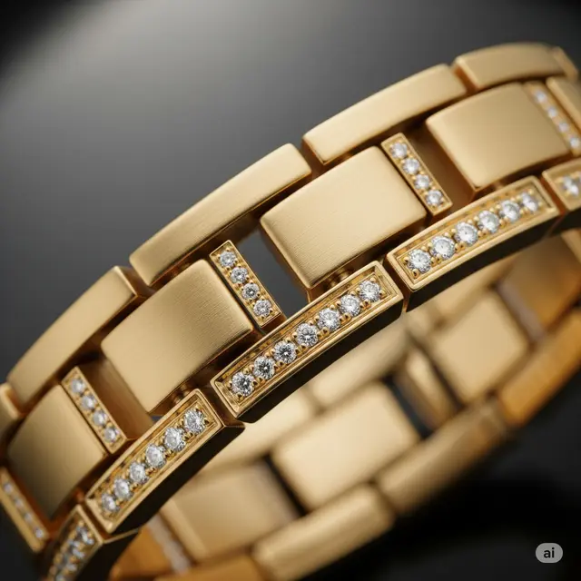 9 Gelang Emas Model Rantai Jam yang Lagi Tren 2025, Tampil Mewah Tiap ...