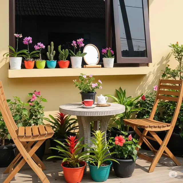 10 Cara Menata Bunga di Teras Rumah Sederhana 2025, Tampak Luas & Indah ...