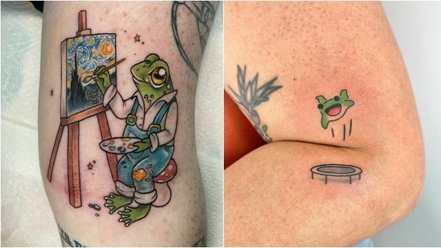 6 Potret Desain Tato Katak Ukuran Besar Vs Kecil, Sama-Sama Memukau