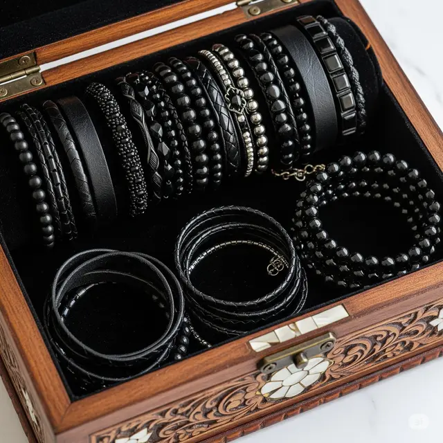 15 Model Gelang Hitam Terbaru 2025, Statement Piece dengan Makna ...