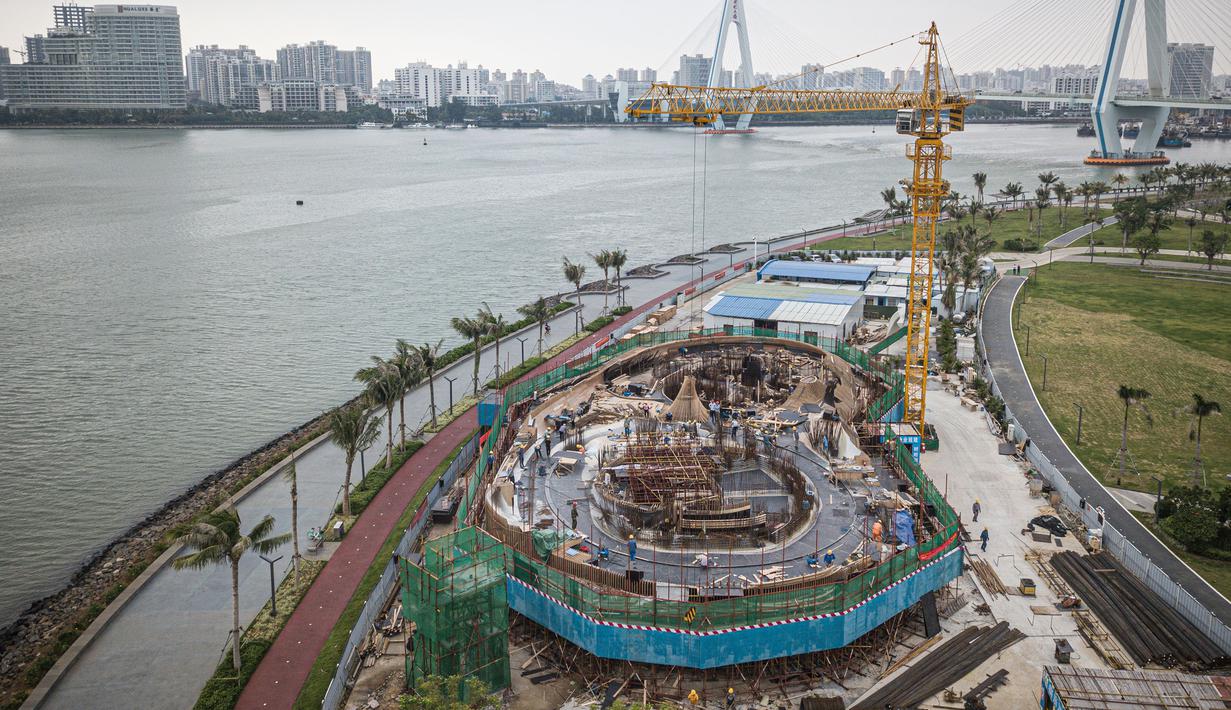 FOTO: Mengintip Pembangunan Perpustakaan Ikonik di Teluk Haikou - Foto ...