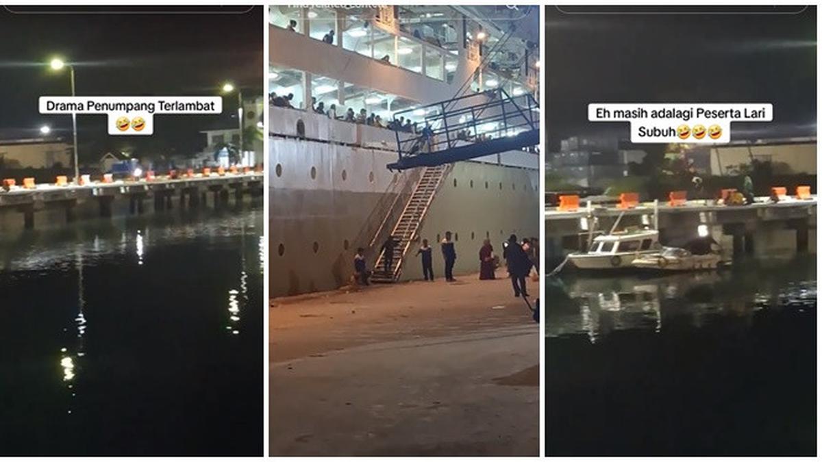 Viral Drama Penumpang Kapal Hampir Telat, Berlarian di Detik-detik ...