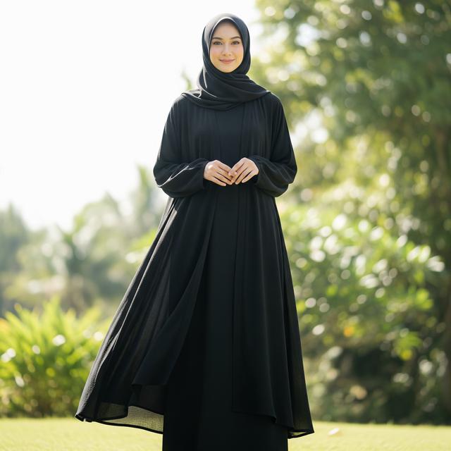 9 Model Abaya Serba Hitam Anti Mencolok untuk Cuaca Panas, Tampil ...