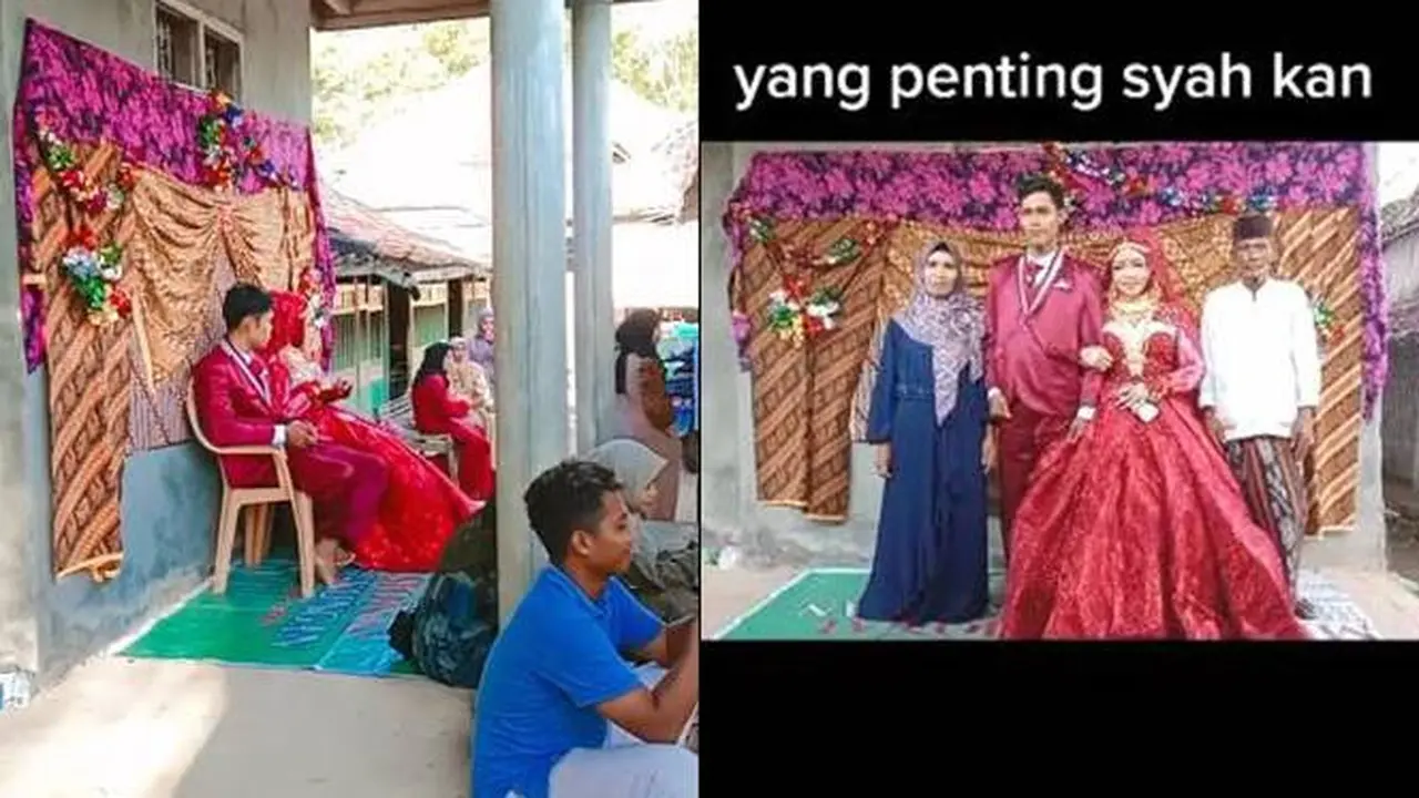 Viral Resepsi Pernikahan Sederhana, Digelar di Teras Sambil Lesehan - Hot Liputan6.com