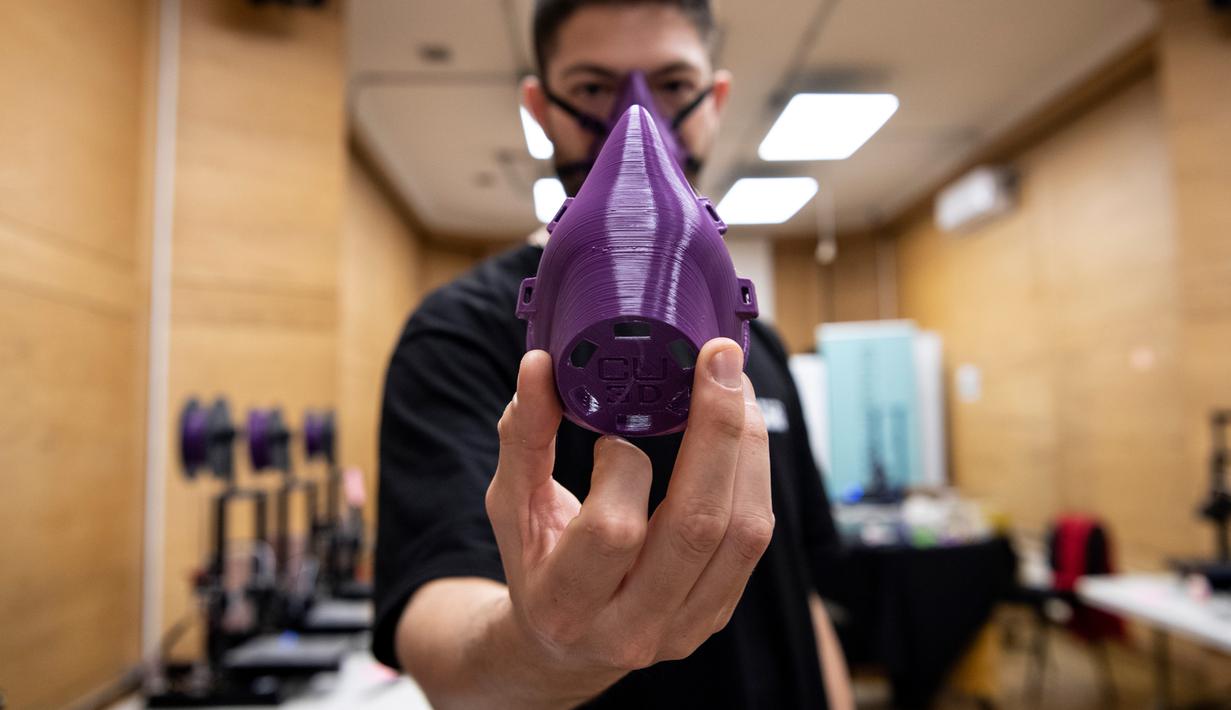 FOTO: Wujud Masker dari Printer 3D Penangkal Covid-19 Buatan Chile ...