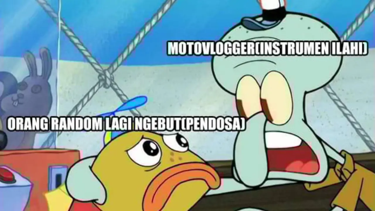 7 Meme Kocak Salip Motovlog, Bikin Pengendara Lain Menjauh - Hot ...