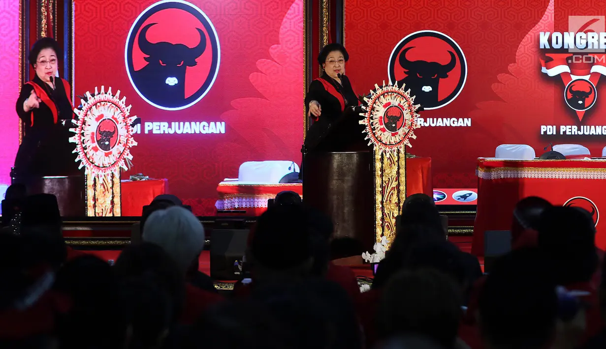 FOTO: Pesan Tri Karsa Megawati Saat Tutup Kongres V PDIP - Foto Liputan6.com
