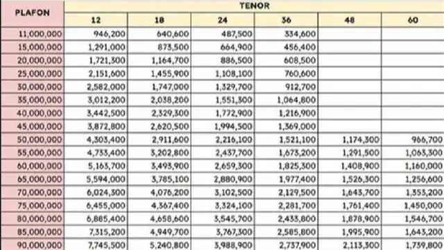 Tabel Pinjaman Bank BRI Terbaru 2024, Lengkap Syarat dan Cara Pengajuannya